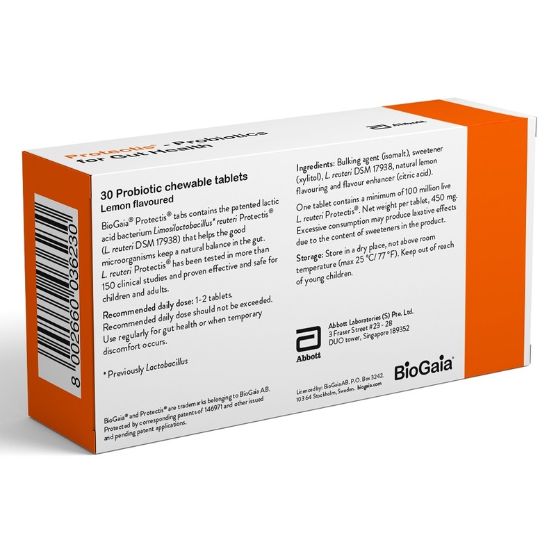 BioGaia Protectis Chewable Tablets Lemon 30's (EXP: Aug 2026) - Manadr