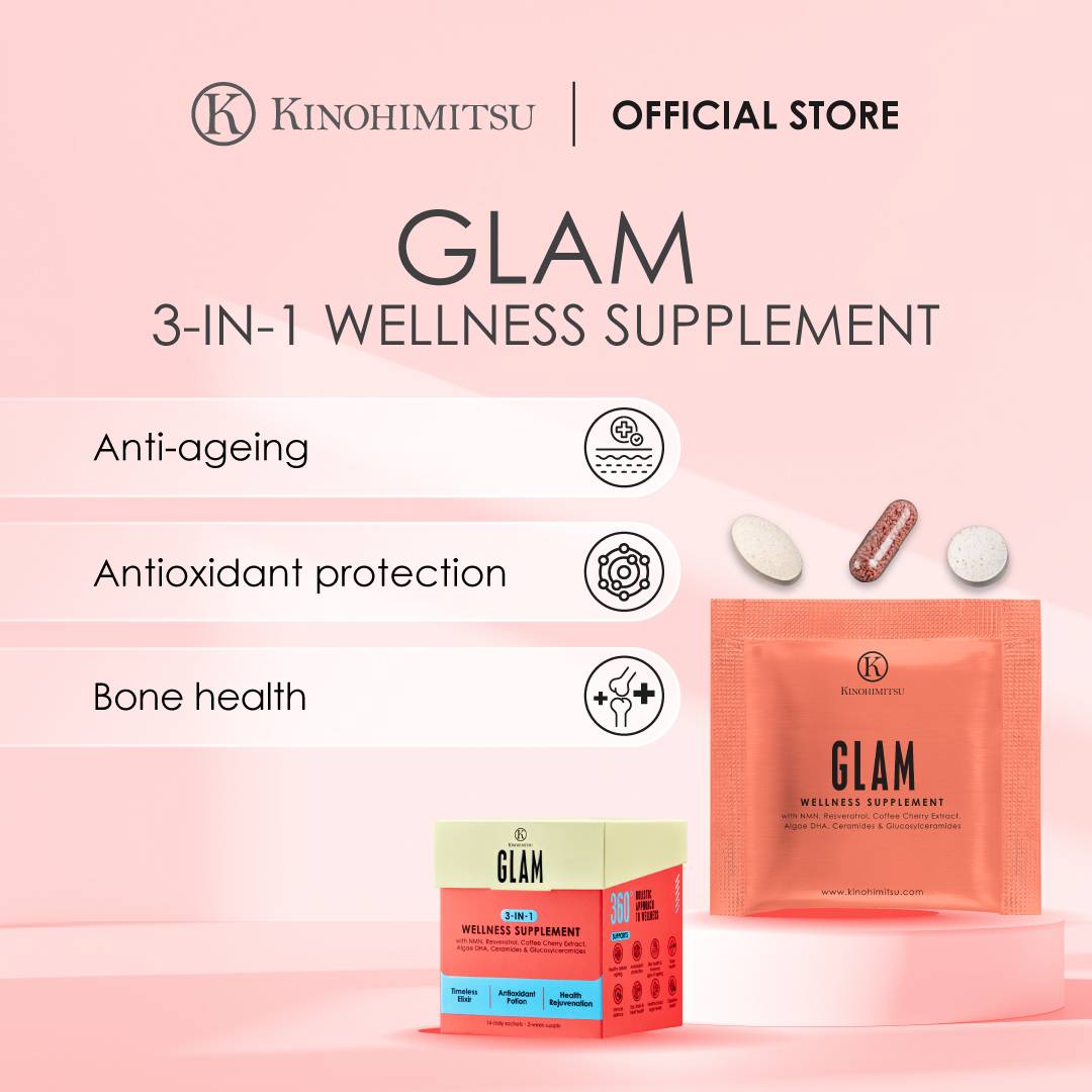Kinohimitsu 3-in-1 supplement Glam 14's - Manadr
