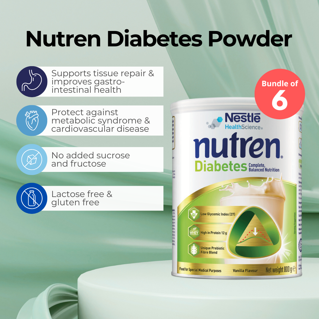 [Bundle of 6] Nestle Nutren Diabetes Powder 800g - Manadr