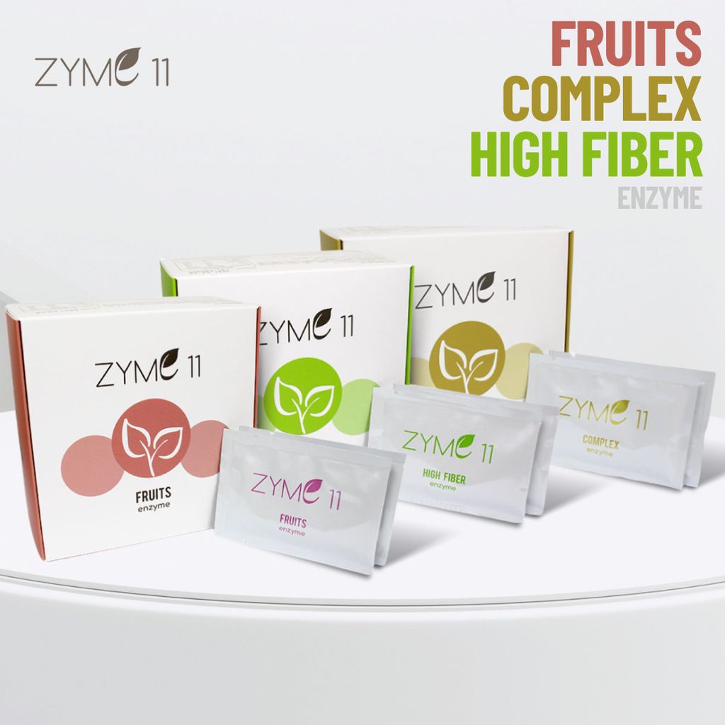 Zyme11 Complex + Fruits + High Fiber Enzyme (21 sachets each) - Manadr